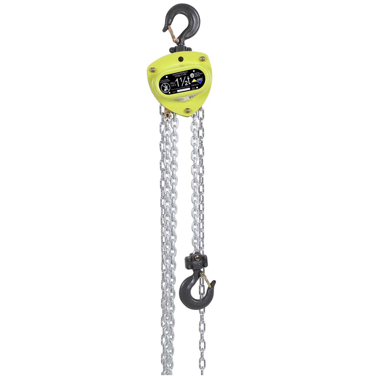 All Material Handling MA010-15-13U Manual Hand Chain Hoist, 1.0 Ton, 1 ...