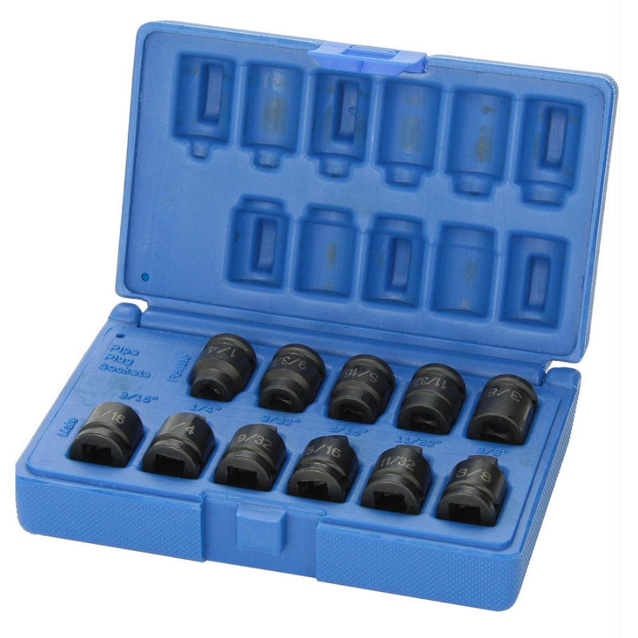 Grey Pneumatic 1211P Pipe Plug Socket Set, 11pc – Clark's Tool & Equipment