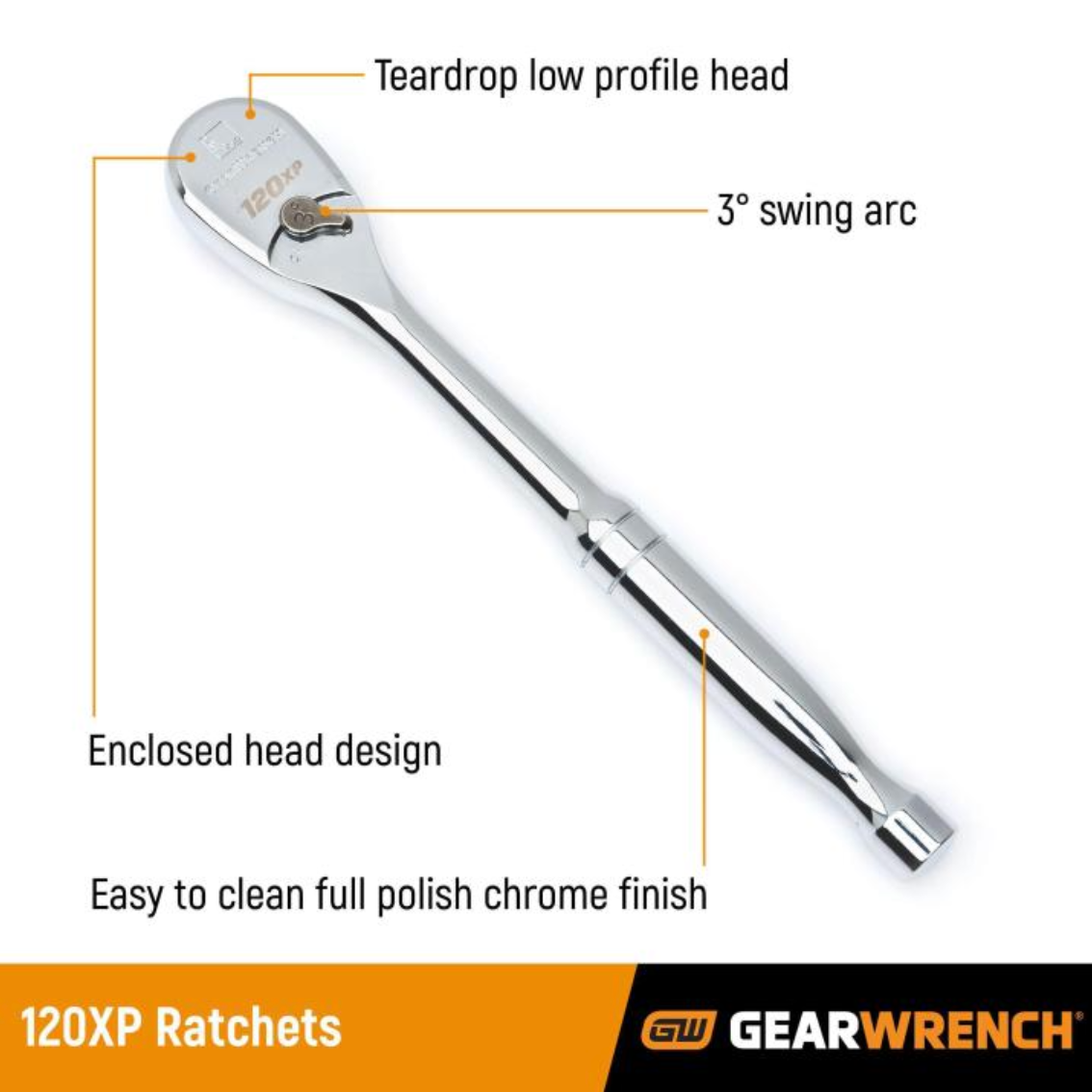 GearWrench 80700P - 49 Piece 1/2" Drive 6 Point 120XP™ Standard and De ...