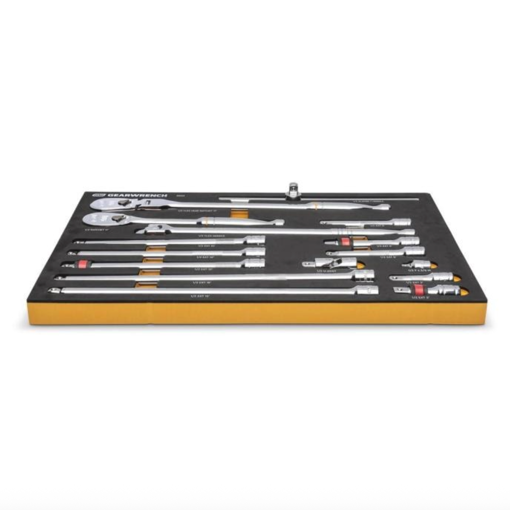 GearWrench 86522- 16 Piece 1/2" 90-Tooth Ratchet & Drive Tool Set with ...