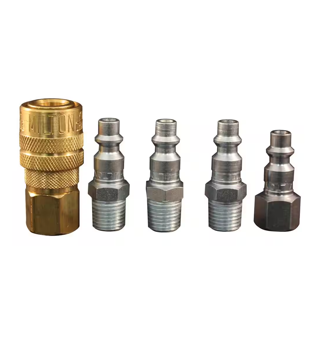 Milton S211 Coupler and Plug 5pc Kit for Air Tools, M-STYLE®, 1/4" NPT ...