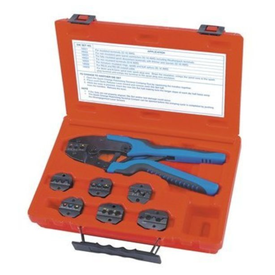 S & G Tool Aid 18960 Quick Change Ratcheting Terminal Crimping Kit ...