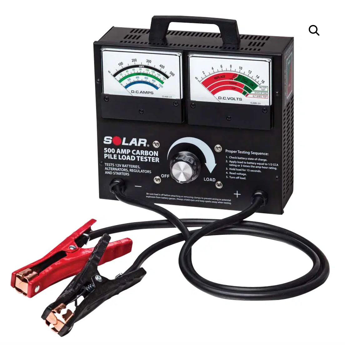 Solar 1874 - 500 Amp 12 Volt Carbon Pile Battery Load Tester – Clark's ...