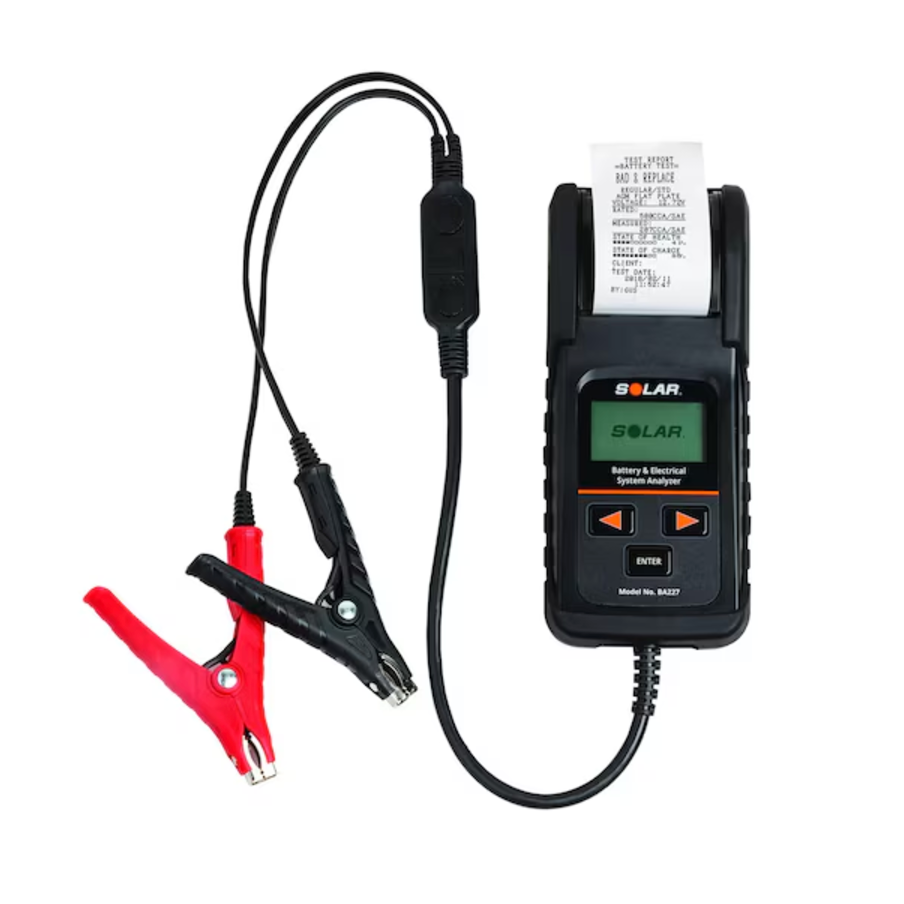 Solar BA227 - 12 Volt Digital Battery and System Tester with Integrate ...