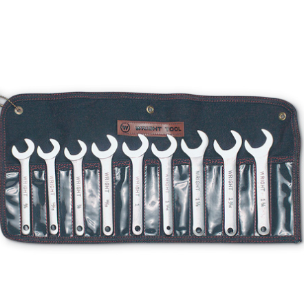 Wright 745 Service Wrench 9pc Set - 30° Angle, Satin finish- 3/4" - 1 ...